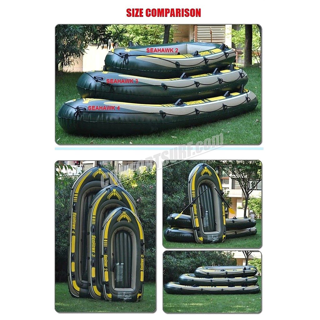 🔥GENUINE🔥 PREMIUM Quality SEAHAWK INTEX 2/3/4 Persons Kayak Fishing ...