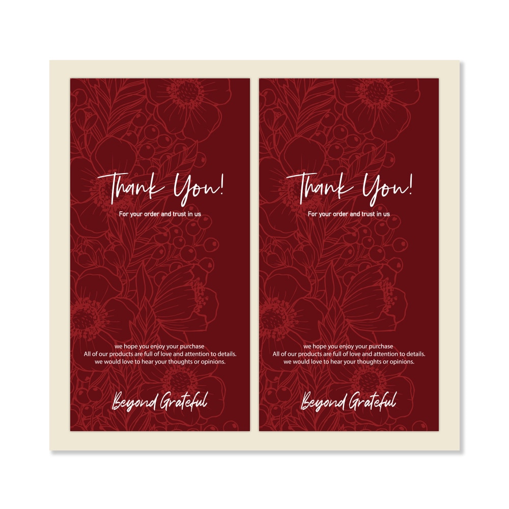 Red/green/blue rectangle sticker "thank you for your order" labels ...