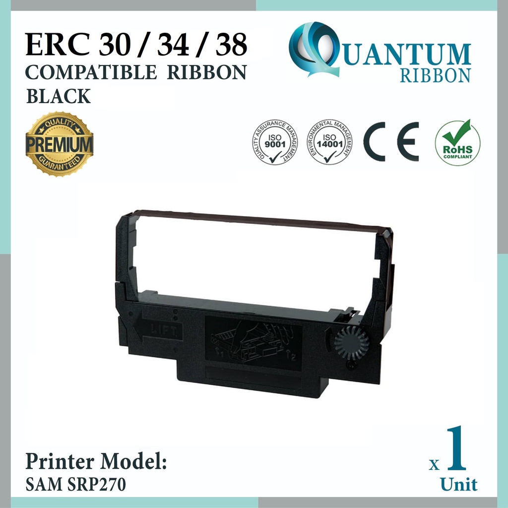 [BLACK] Epson ERC30 ERC-30 ERC34 ERC-34 ERC38 ERC-38 Compatible Ribbon ...