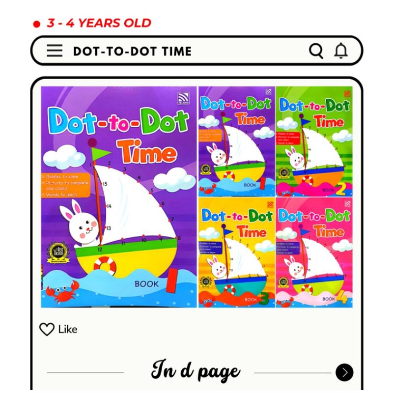 [ Buku Latihan Nursery 3 - 4 years old ] - Dot to dot time | Shopee ...