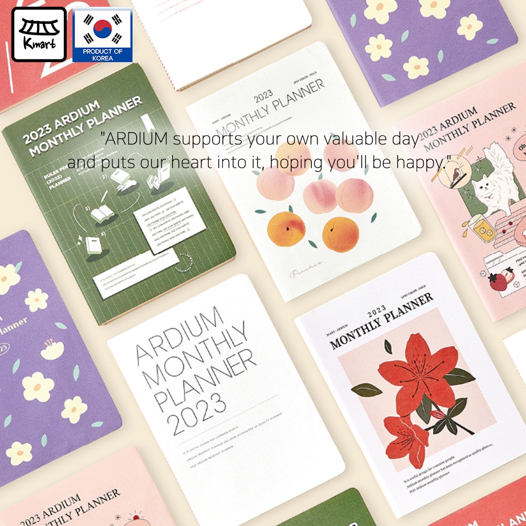 [Korean Planner] ARDIUM 2023 Planner Monthly Planner (M) Diary ...