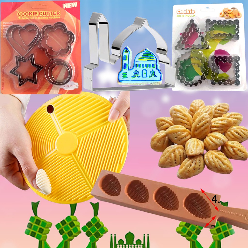 Assorted Acuan Biskut Raya Cookie Cutters, Mosque Cookie Cutter, Jam ...