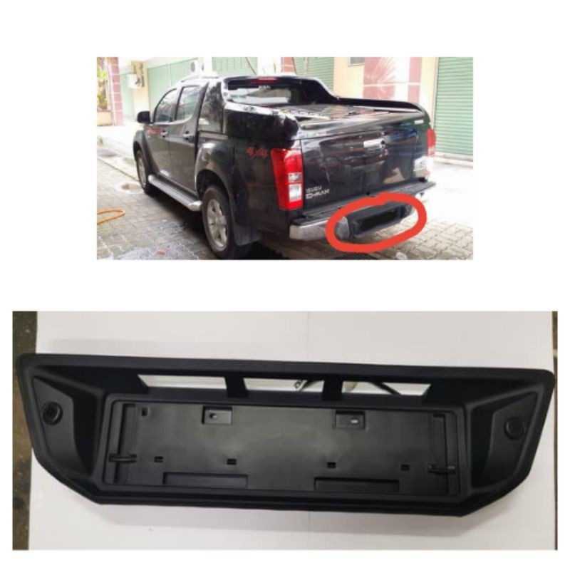 Original Isuzu Dmax RT50 Rear Number Plate Garnish with Reverse Sensor ...