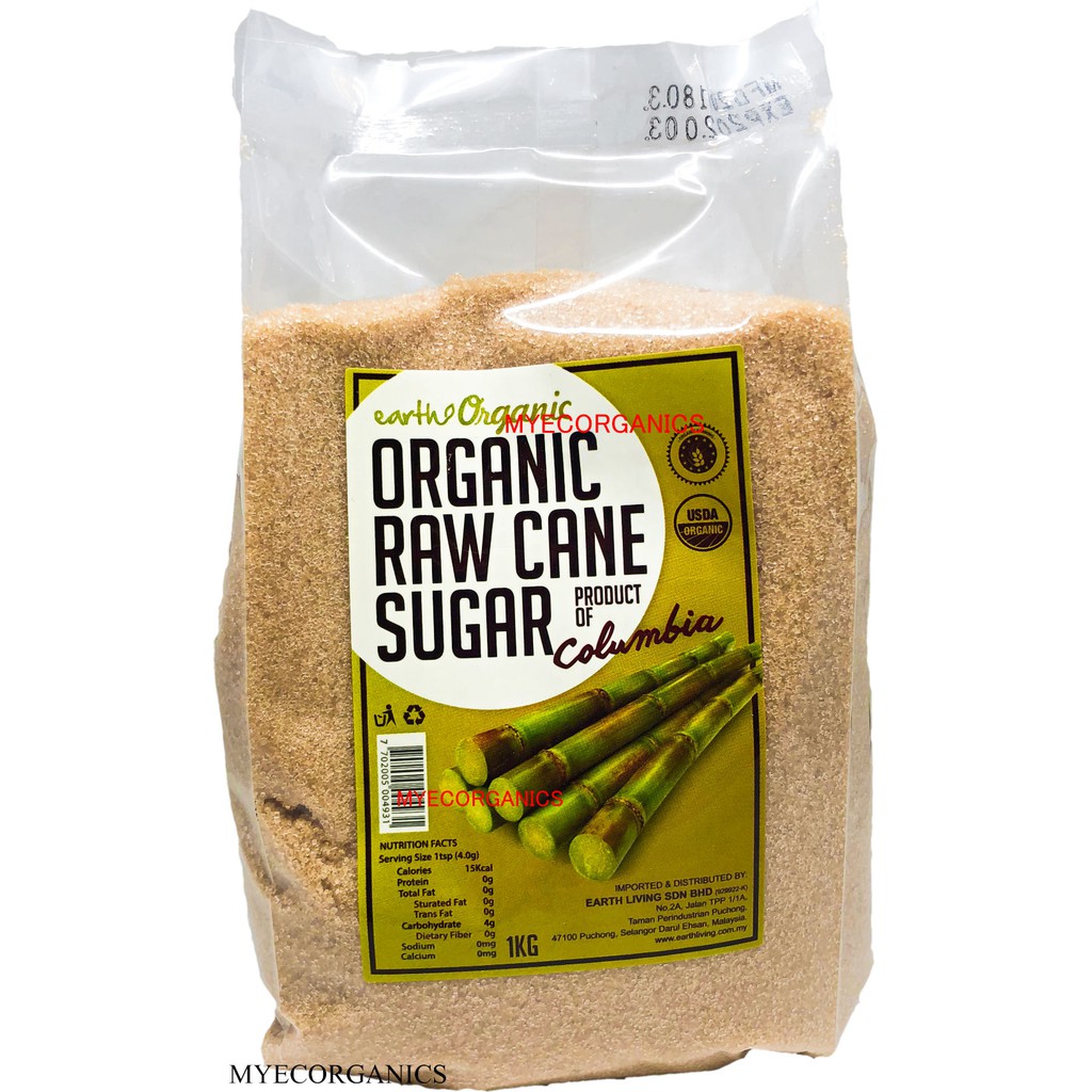 Earth Living Organic Raw Cane Sugar, 1KG, EXP: 4/2026 | Shopee Malaysia