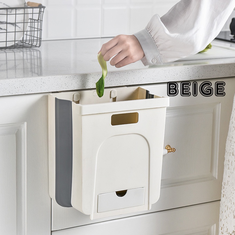 GDeal Kitchen Hanging Folding Rubbish Bin Household Simple Small ...