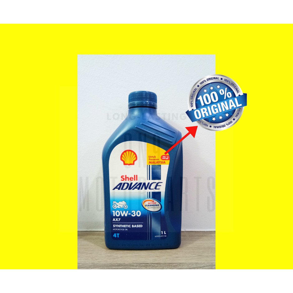 Shell AX7 10W30 Advance 4T 100% Original - Semi Synthetic | Shopee Malaysia