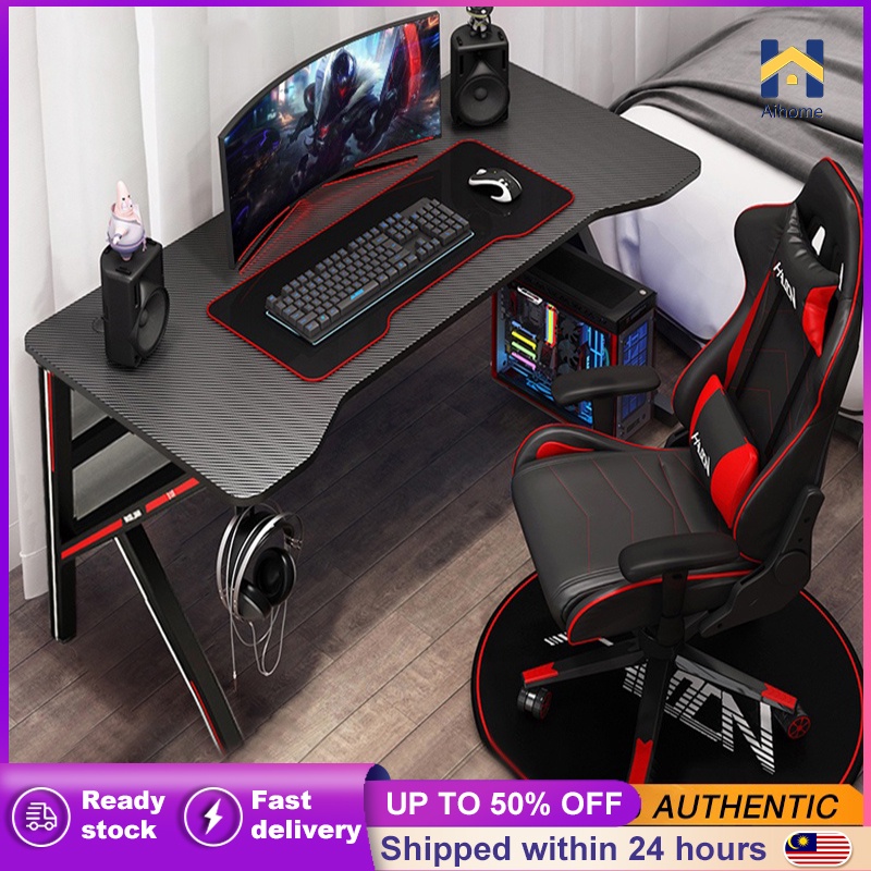 【aihome】140/120CM Upgrade Carbon Matt Anti-Scratch Gaming Table PC ...