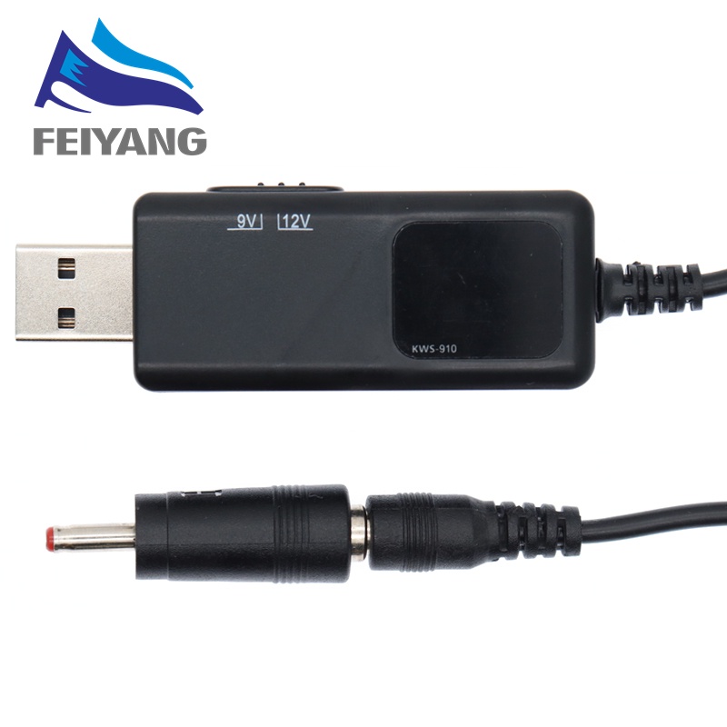 USB To DC Boost Converter Cable 5V to 9V 12V Adjustable Voltage Volt Led Display Transformer DC ...