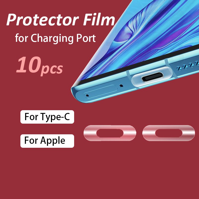 10PCS Charging Port Protective Film for iPhone iPad Mobile Phone ...