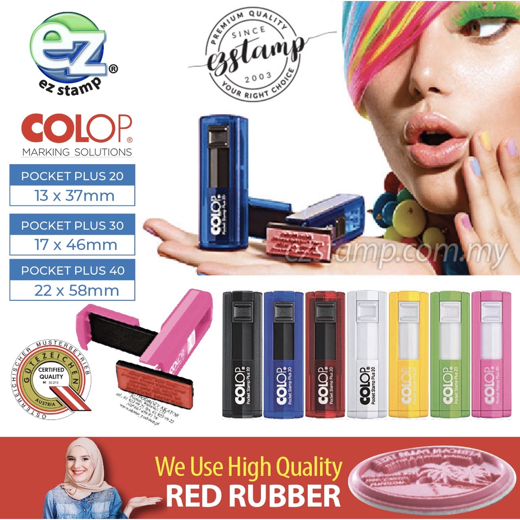 Stamp Chop Colop Pocket Plus 30 / Pocket Plus 20 / Pocket Stamp / Nurse ...