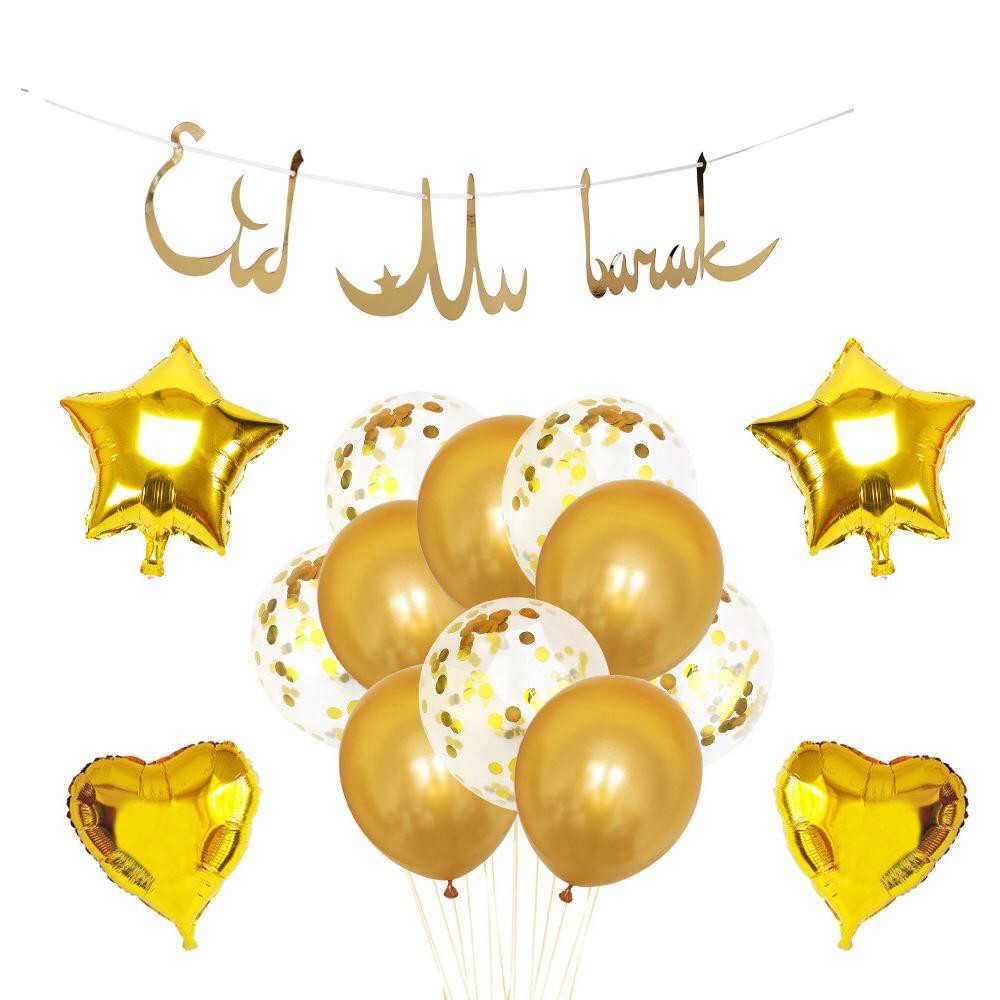 New 2022! Pink Gold Raya Wall/Home/Office/Party/Raya Decoration Set Eid ...