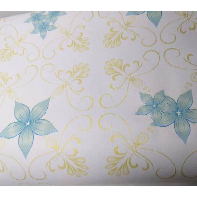 Blue Flower BATIK Stickers WALLPAPER (45CM X 10METER) | Shopee Malaysia