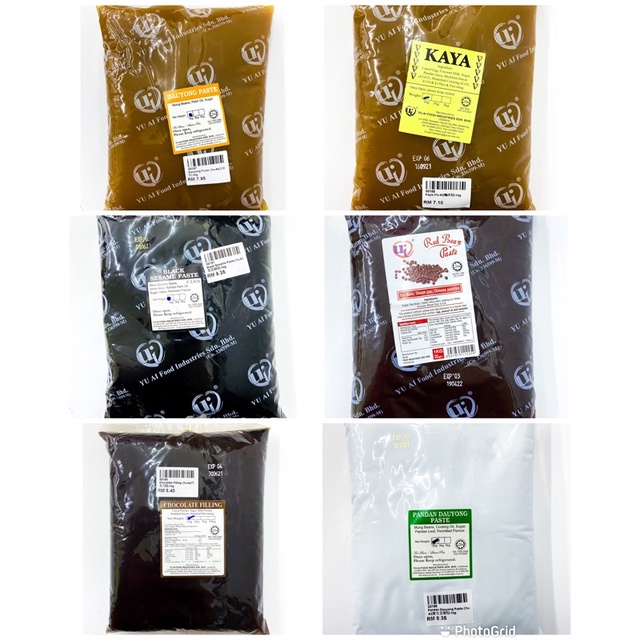 Yu-Ai Baking Paste For Pau 1kg || Kaya / Pandan Dauyong / Dauyong / Red ...