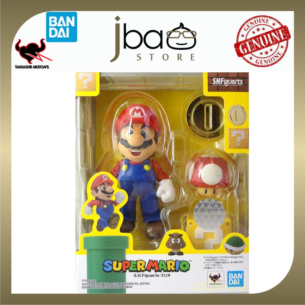 Bandai S.H.Figuarts Mario (New Package Ver.) Tamashii Nations Super ...