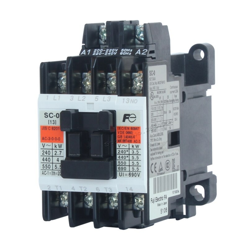 FUJI Contactor SC-03 SC-0 SC-05 SC-4-0 SC-4-1 SC-5-1 240VAC/110VAC | Shopee Malaysia