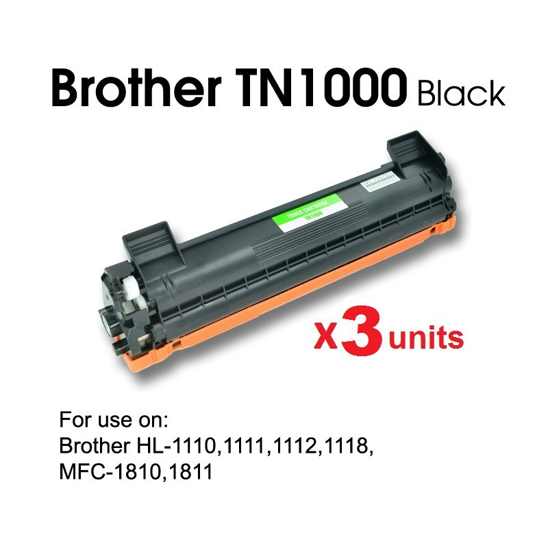 Brother TN1000 TN 1000 HL1110 HL1210w DCP1510 DCP1610w MFC1810 MFC1910w ...