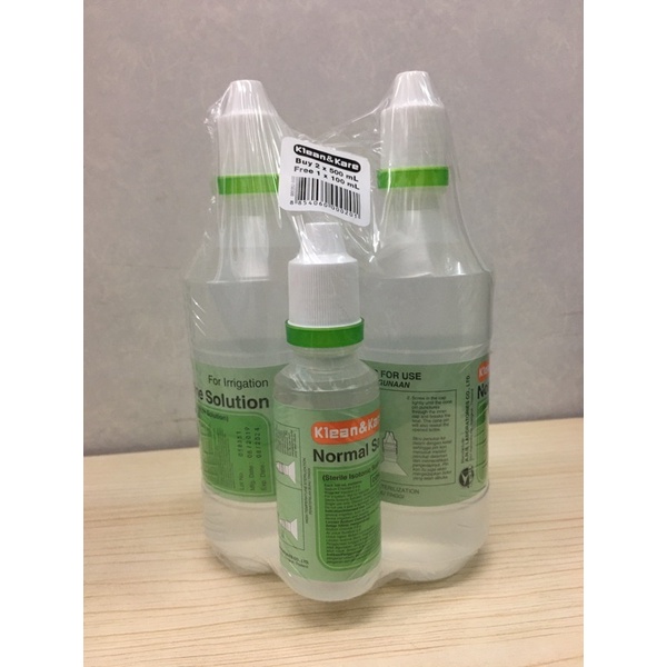500ml x 2 + 100ml x 1 Klean & Kare normal saline solution 生理盐水 | Shopee ...
