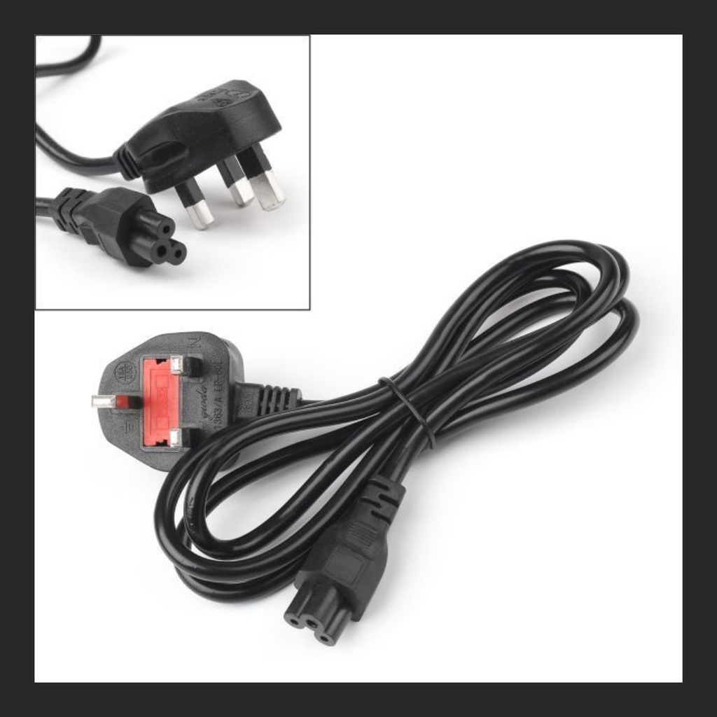 3 Pin Power Cord for Laptop with Fused POWER CABLE 3PIN | Shopee Malaysia