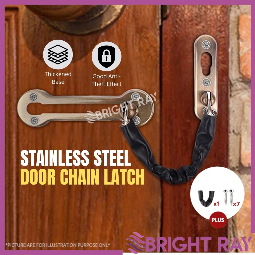 Anti Theft Stainless Steel Hotel Door Chain Latch Safety Guard Security ...