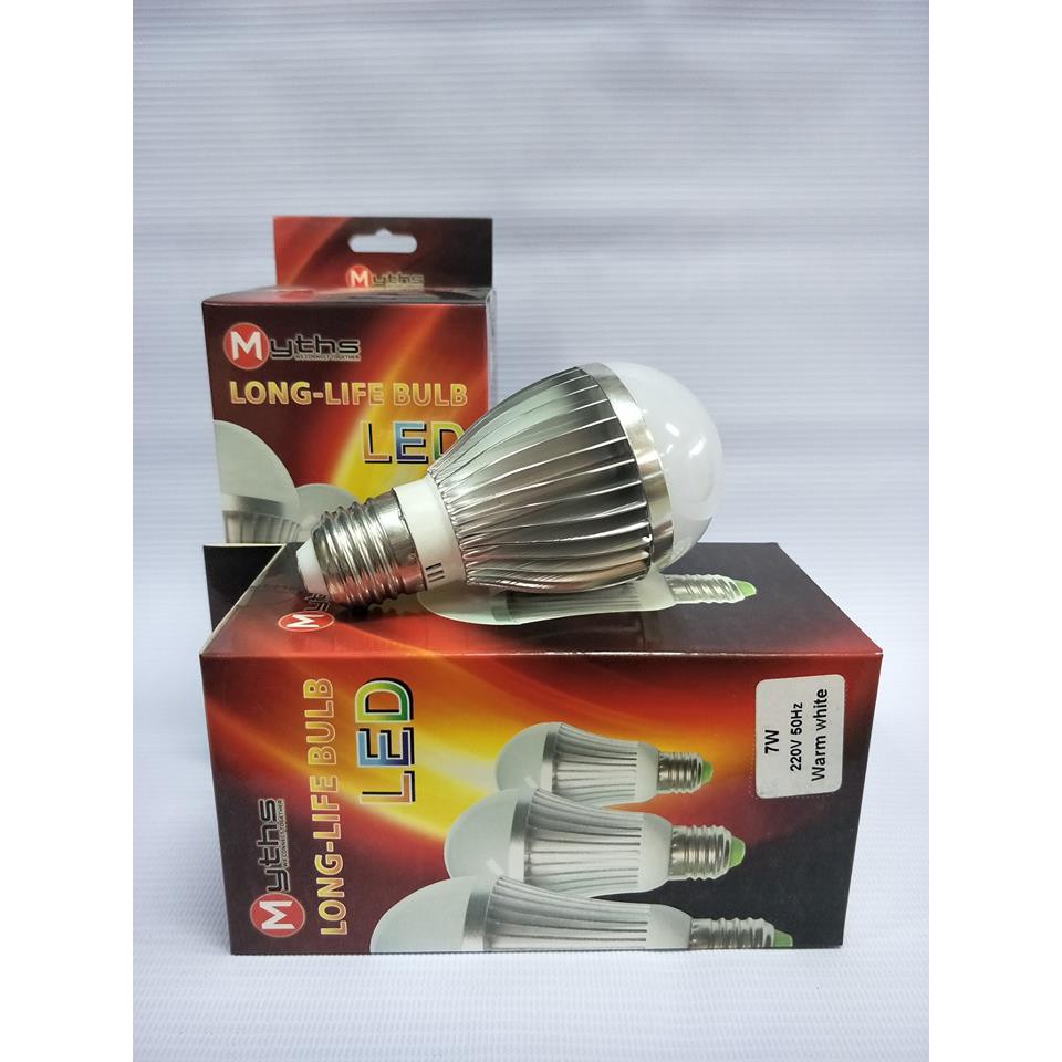 Myths Long Life Bulb LED - 7w / 9w / 12w Warm White (220v 50Hz ...