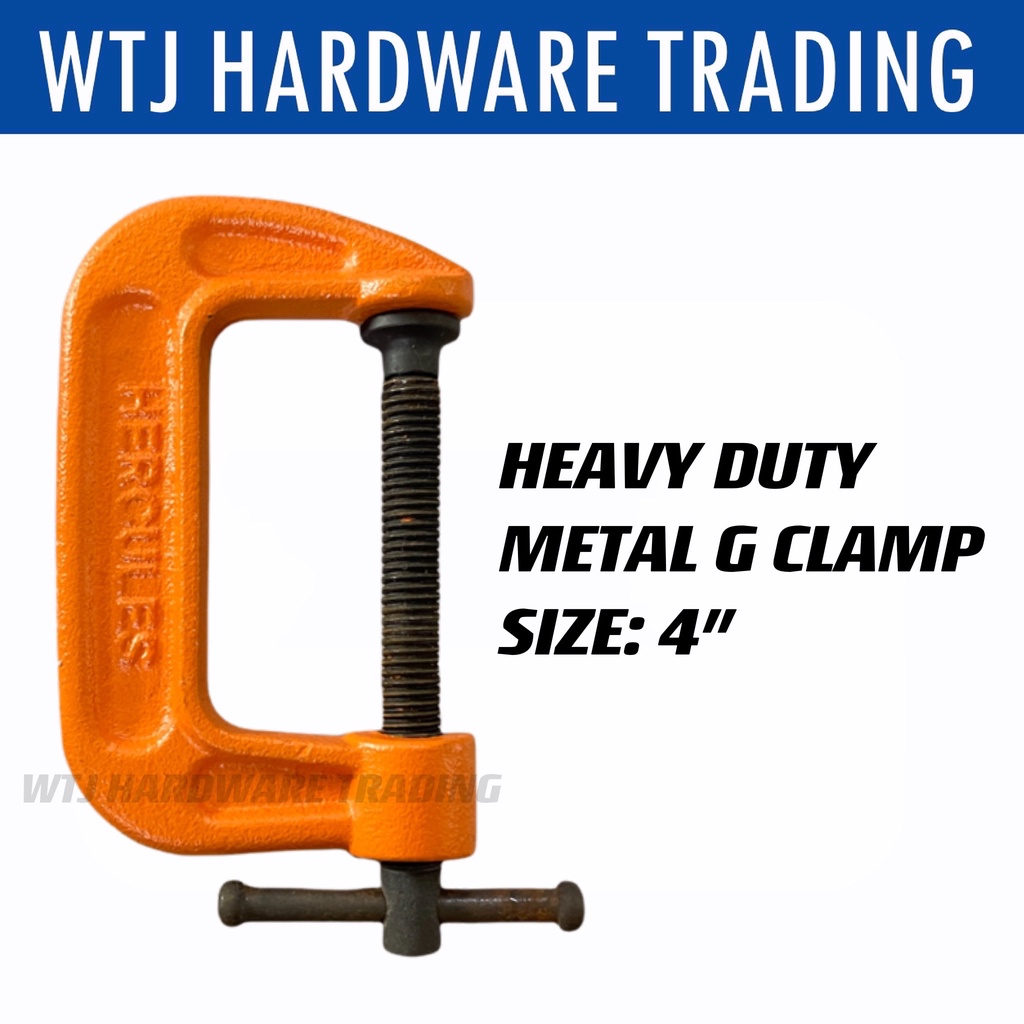 Heavy Duty Metal G Clamp 4" | Grip Woodworking Tool C Clamp Sliding T ...