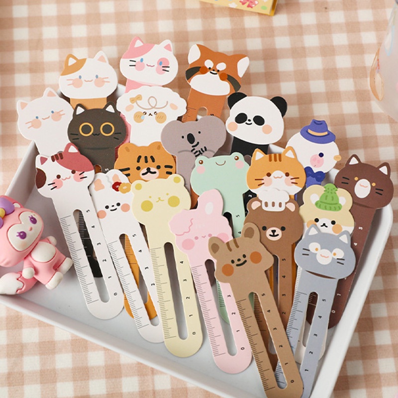 30 Pcs Cute Cartoon Animal Series Multifunctional Cardboard Bookmark ...