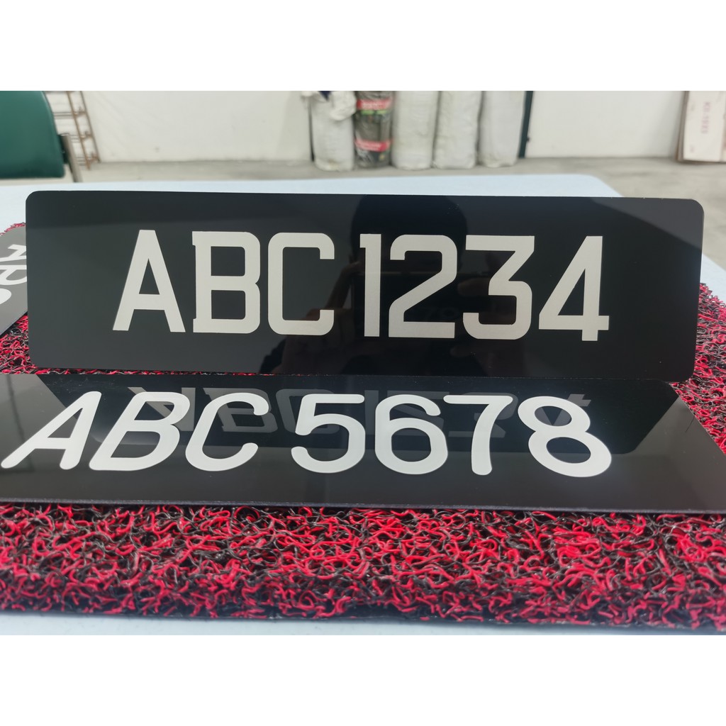 NUMBER PLATE KERETA 2D (TULISAN DALAM) SINGAPORE FONT (6.2CM) | Shopee ...