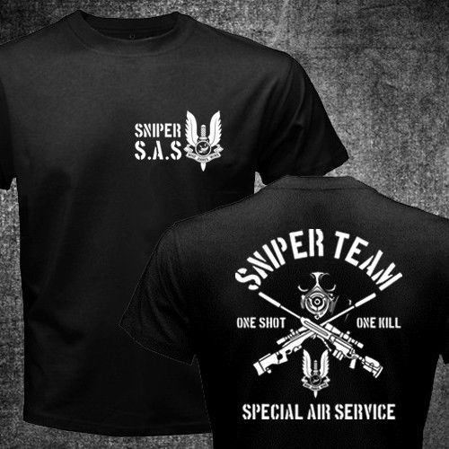 T Shirt Man Military British United Kingdom Sas Special Forces Sniper ...