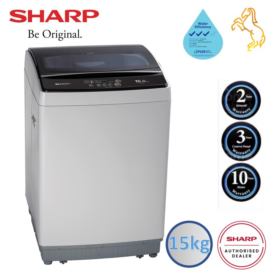 Sharp EXTRA BIG 15.5kg ESX1521 Fully Auto Washing Machine / washer ...