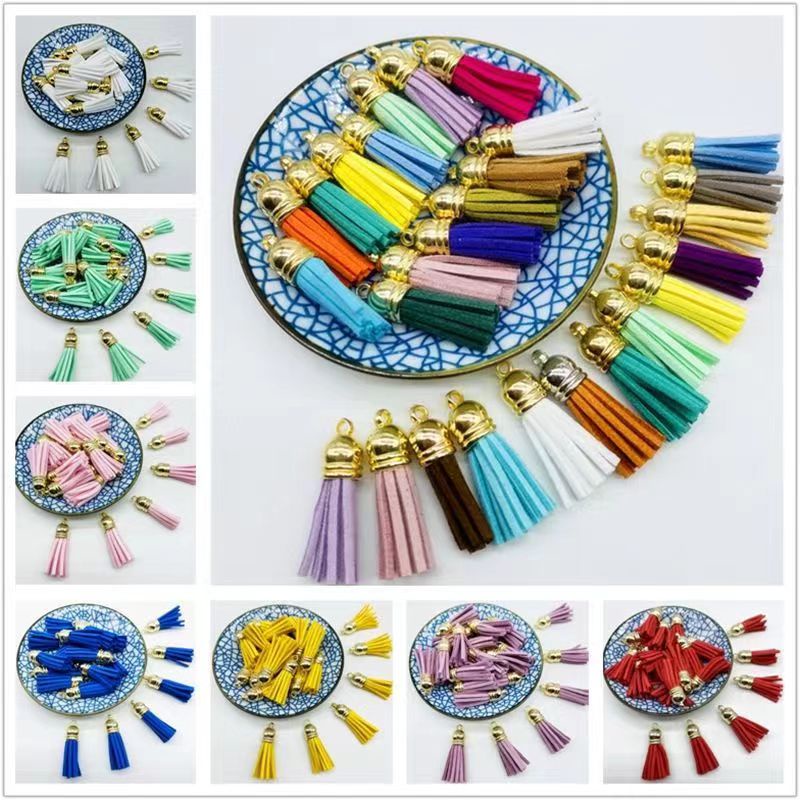 手工 diy /1PCS/ 3.5 cm Tassel ）Suede Tassel For Keychain Cellphone Straps ...