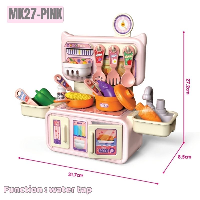 Mini Kitchen Cooking Toys for kids Pretend Play Set Mainan Masak ...