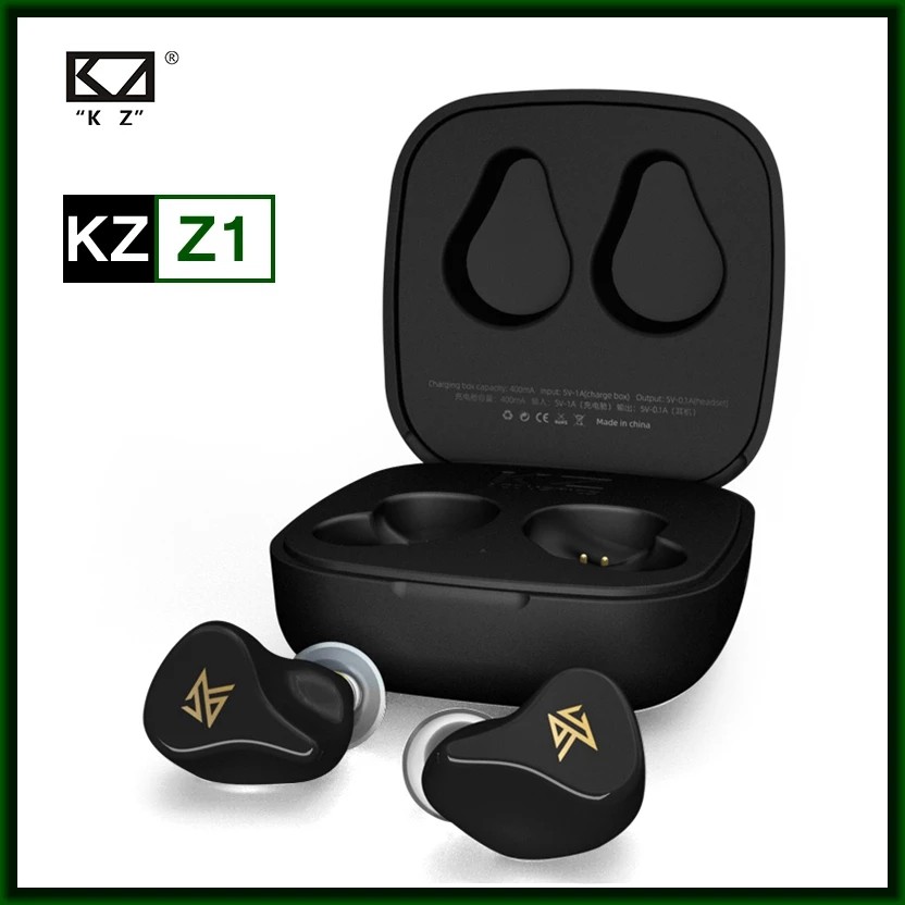 KZ Z1 TWS True Wireless Bluetooth 5.0 Earphones Dual-Magnetic Dynamic ...