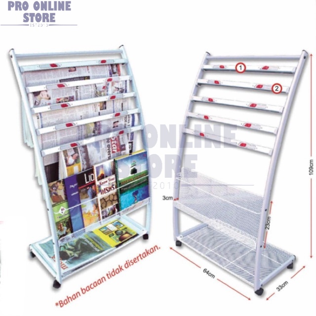 Newspaper And Magazine Display Rack | Shopee Malaysia