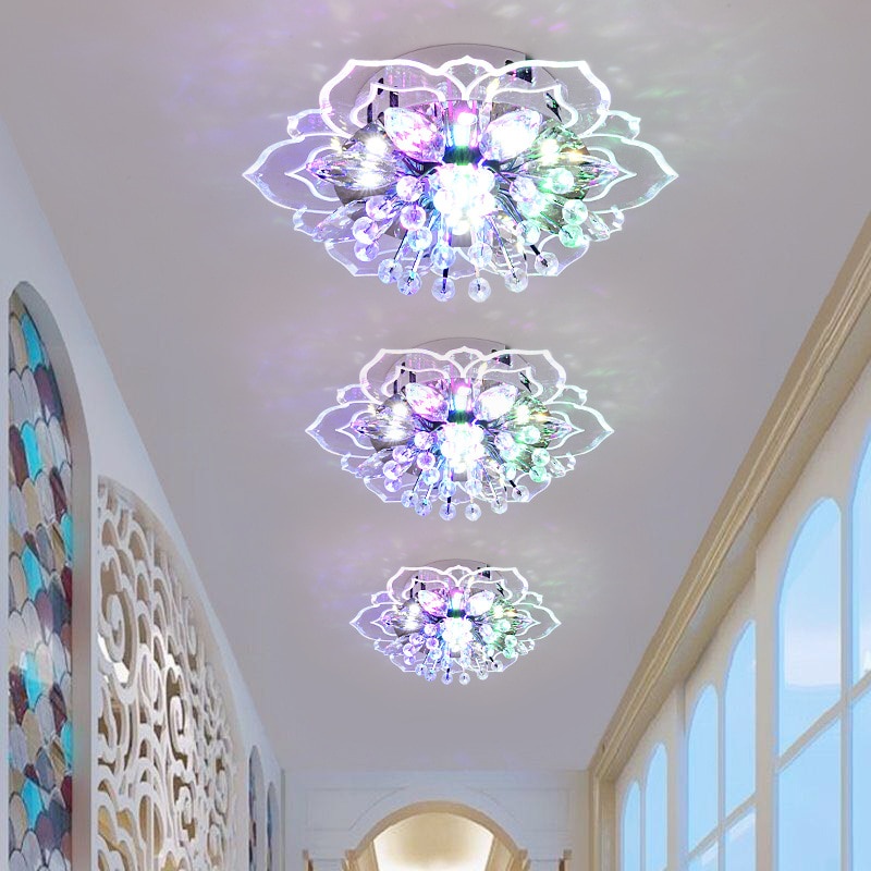 Modern Luxury Crystal Ceiling Chandelier LED Flower Ceiling Light ...