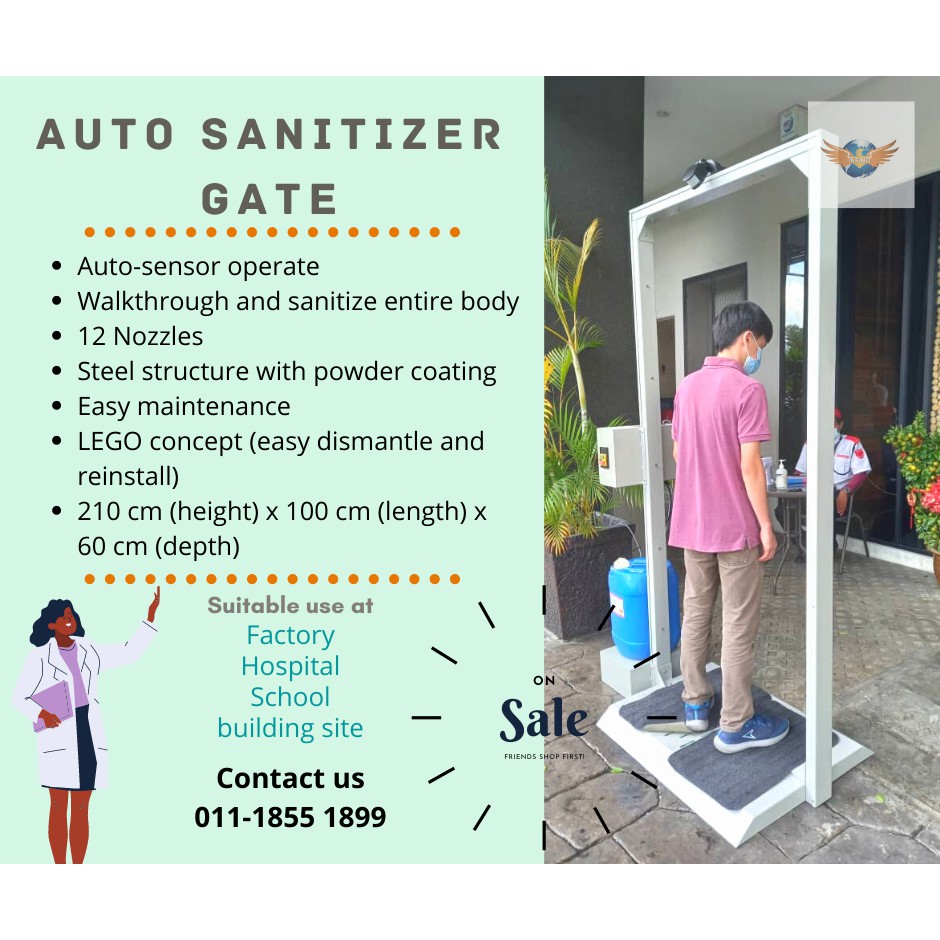 Auto Disinfection Gate Walkthrough Sanitizer Body for Office Factory ...