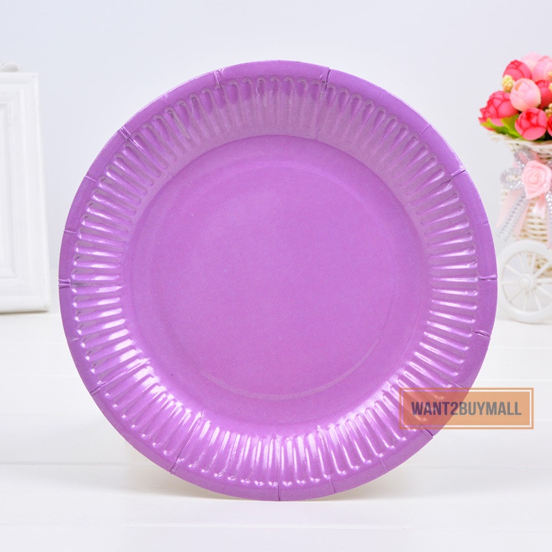 🇲🇾 10pcs/Set 18cm 7 inch Multi Colour Happy Birthday Party Disposable ...