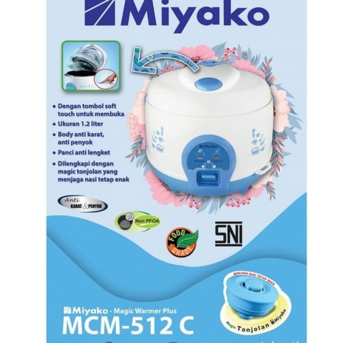 Miyako: MAGIC COM / RICE COOKER MIYAKO MCM 512, 1,2 Lt | Shopee Malaysia