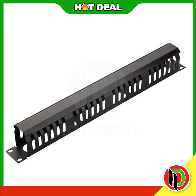 Hotdeal 19" 1U Cable Management With Front Wiring Duct Cable Organizer ...