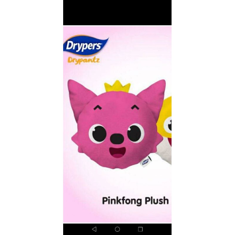 Limited Drypers Pinkfong Baby Shark Hogi Kids Baby Soft Pillow | Shopee ...
