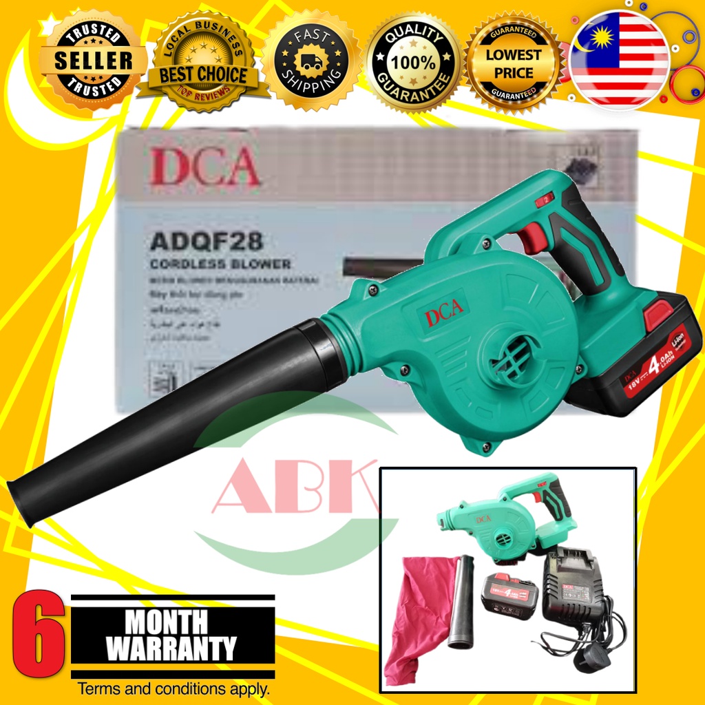 DCA CORDLESS 18V BLOWER PAM ANGIN TANGAN BATERI ADQF28 | Shopee Malaysia