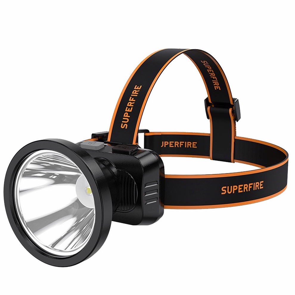 Led Head Lamp Yellow/White Strong Light Rechargeable Head-mounted ...