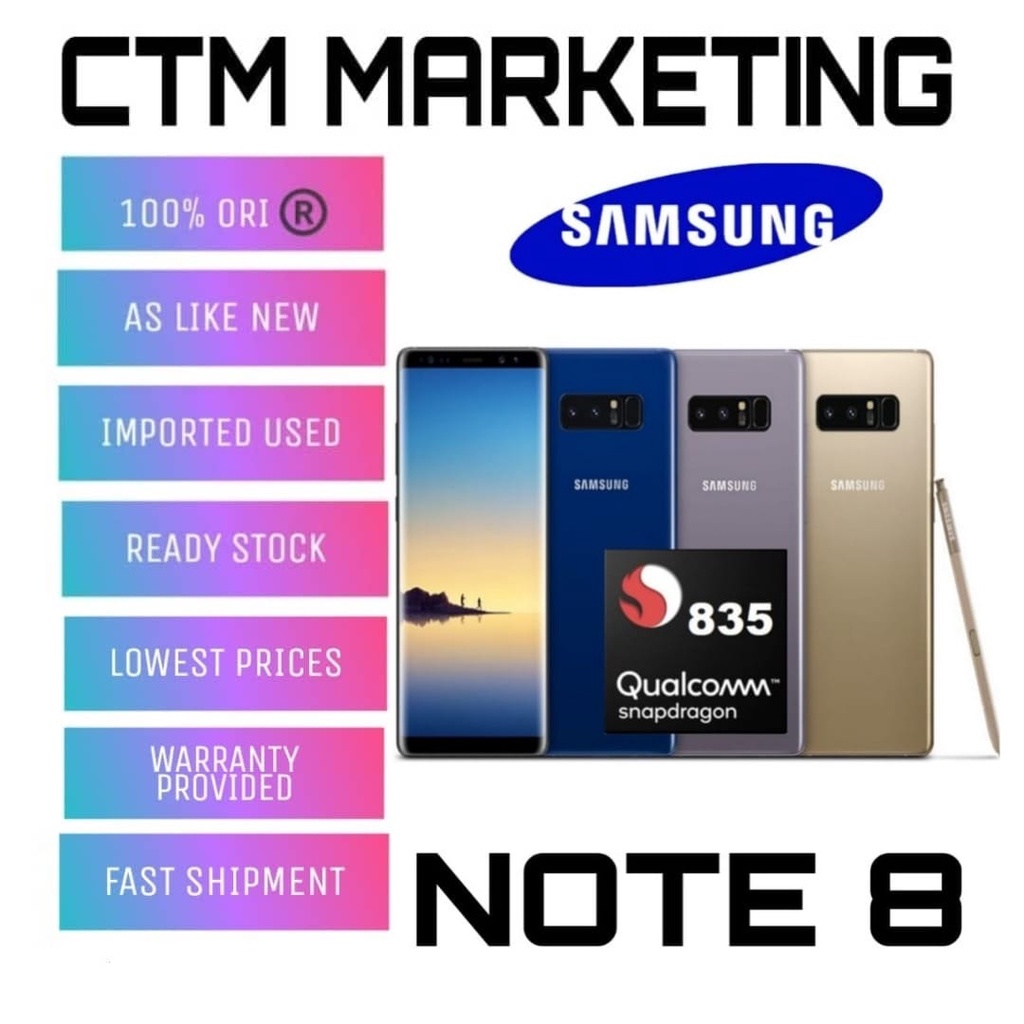 [Ready Stock] Samsung Note 8 (6GB ram+ 64GB rom) Like New (imported ...