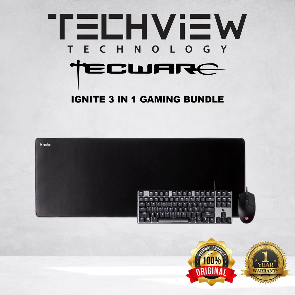 TECWARE IGNITE 3-IN-1 GAMING BUNDLE [KEYBOARD / MOUSE / MOUSEMAT ...