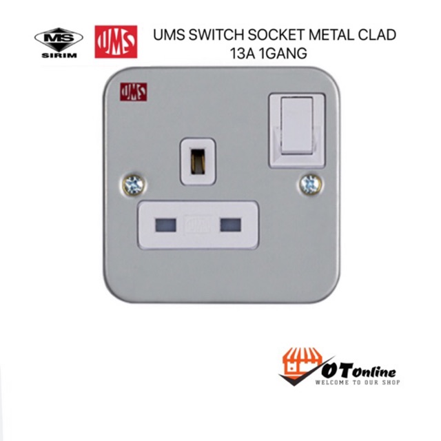 UMS 13A METAL CLAD SWITCH SOCKET OUTLET (1213M) | Shopee Malaysia