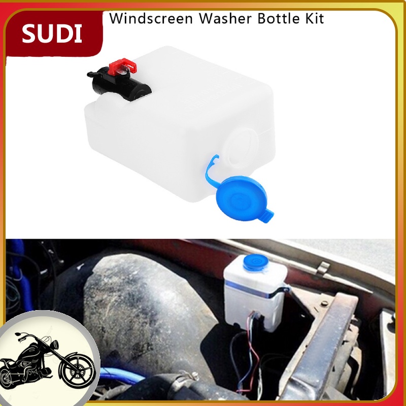 [Ready now] Windscreen Washer Bottle Kit Universal 12V with Pump Hose ...
