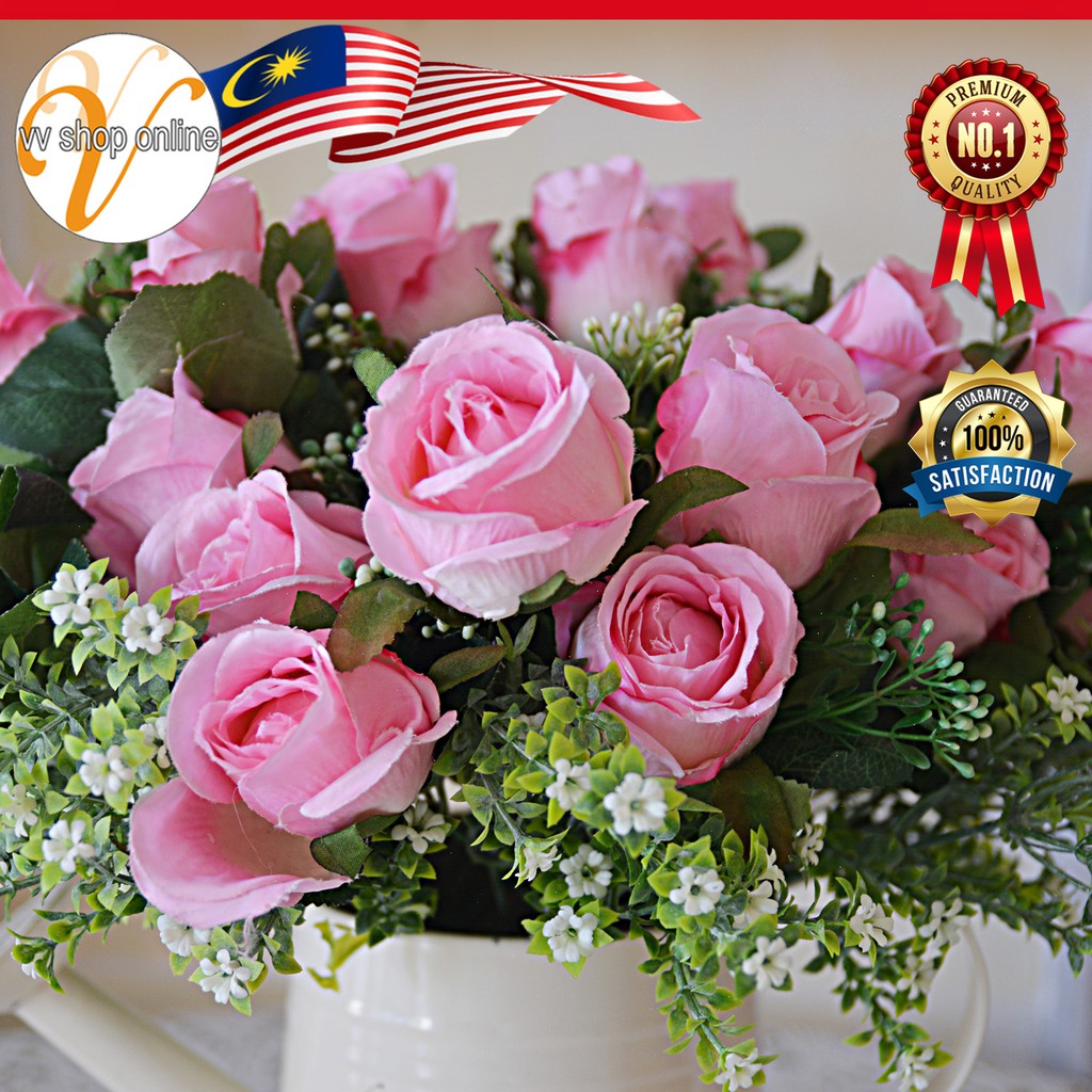 READY STOCK sweet rose high quality / 7 kuntum bunga rose satu tangkai ...