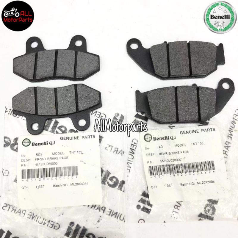 [100% ORI] RFS 150 RFS150i TNT135 R18i FRONT & REAR DISC BRAKE PAD ...