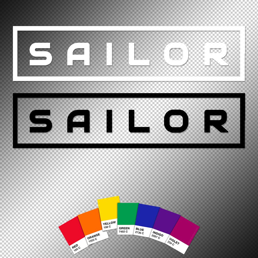 Sticker | (1) Sailor | Weather Proof die-cut decals | Logo | Profession ...