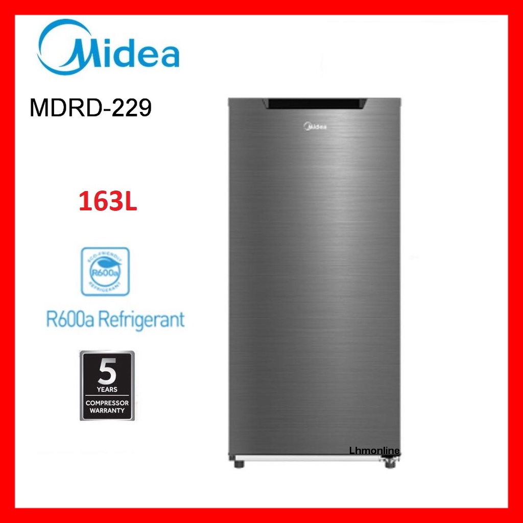 MIDEA /KHIND / HITEC FRIDGE SINGLE DOOR PETI SEJUK AIS MDRD-229 BLACK ...