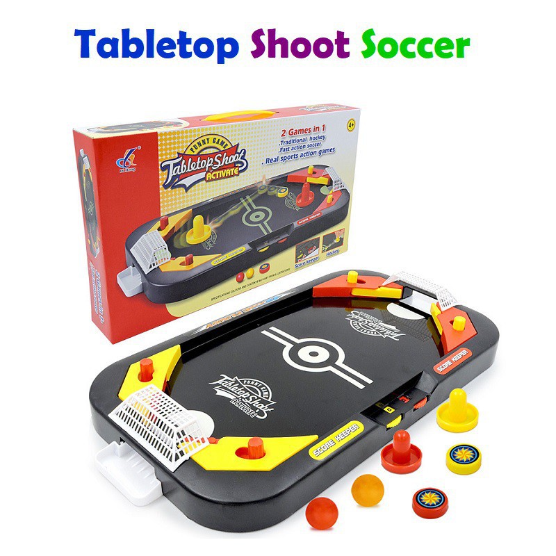 💝Desktop 2 in 1 Soccer and Knock Hockey Table Top Game Toys For Kids ...